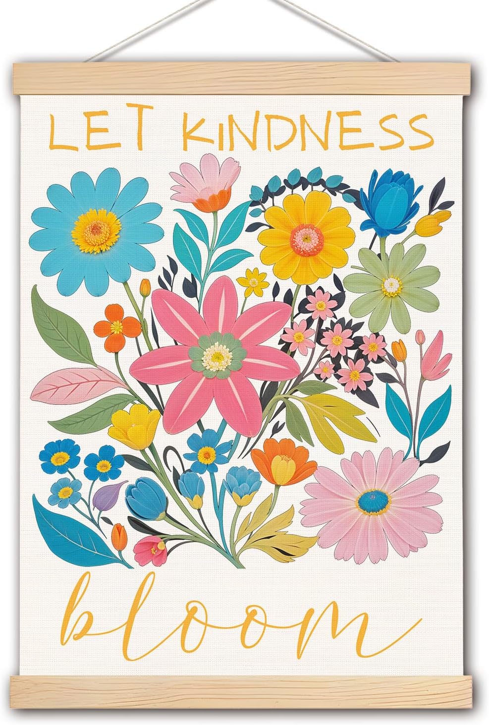 Amazon.com: DNEULYR Let Kindness Bloom Mental Health Poster Hanger ...