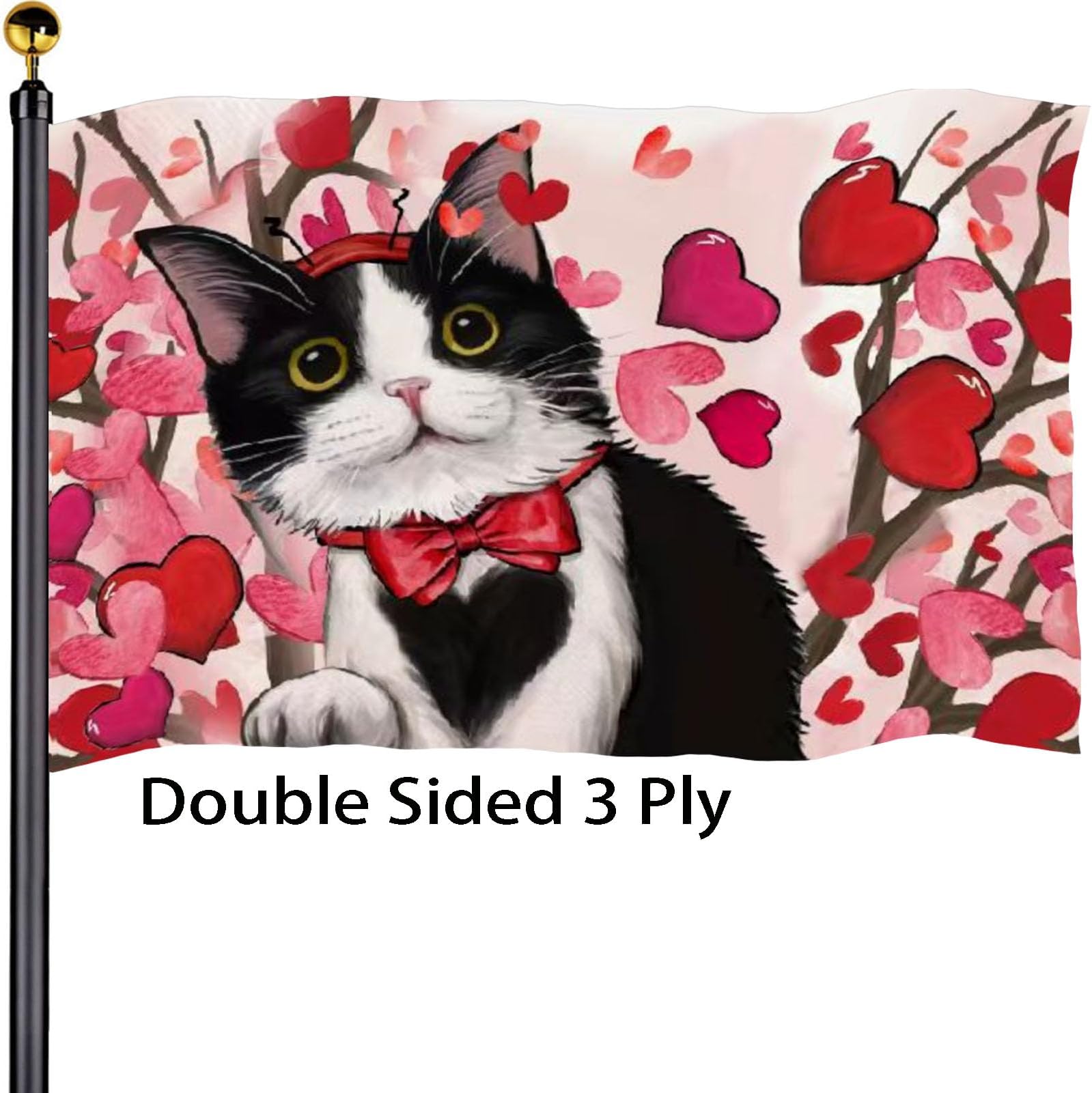 Amazon.com : Shuitouk Valentines Day Flags 3x5 Outdoor Welcome Seasonal ...