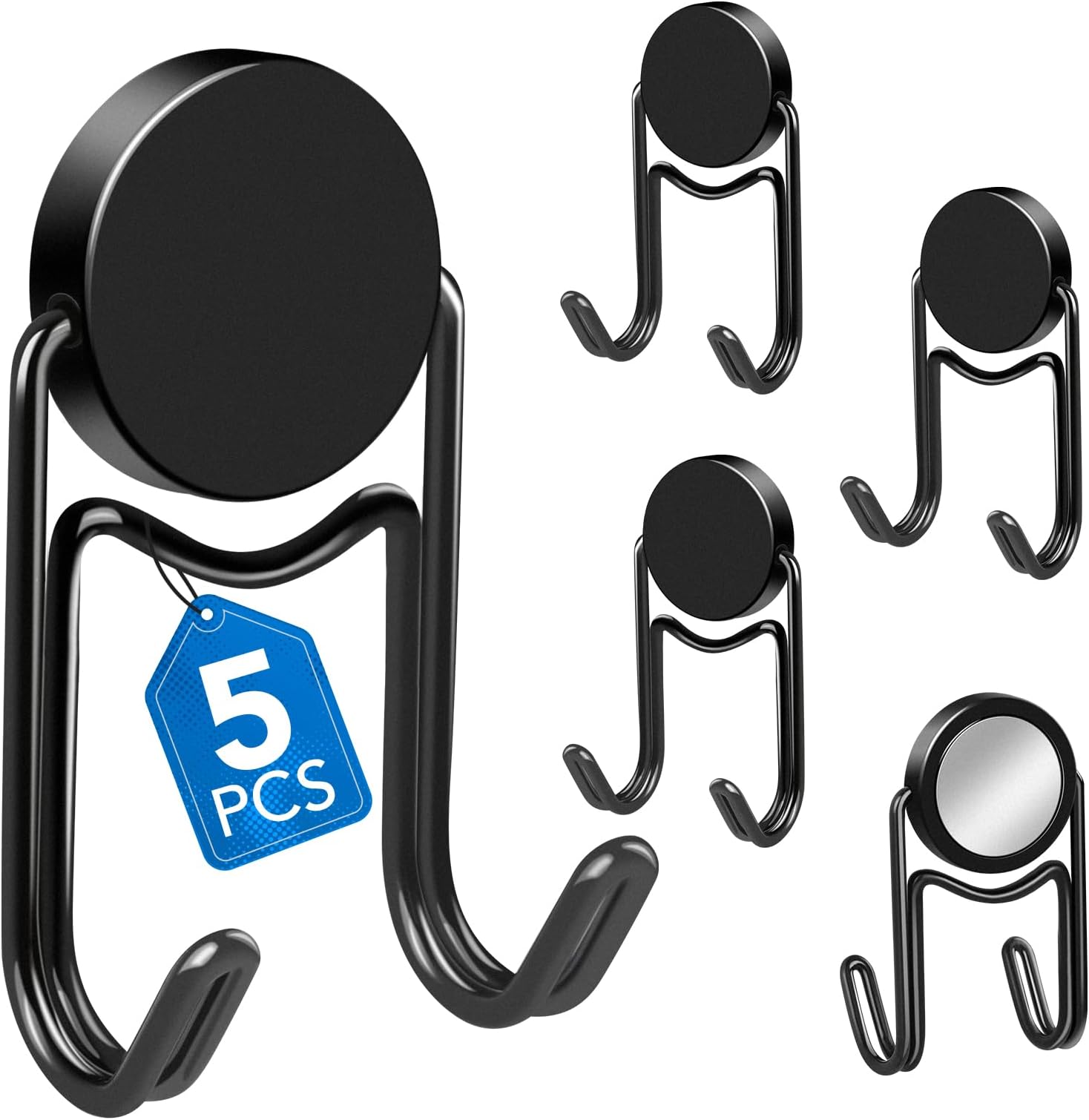 Amazon.com: DIYMAG Black Magnetic Hooks, 80LBS Strong Magnetic Hooks ...