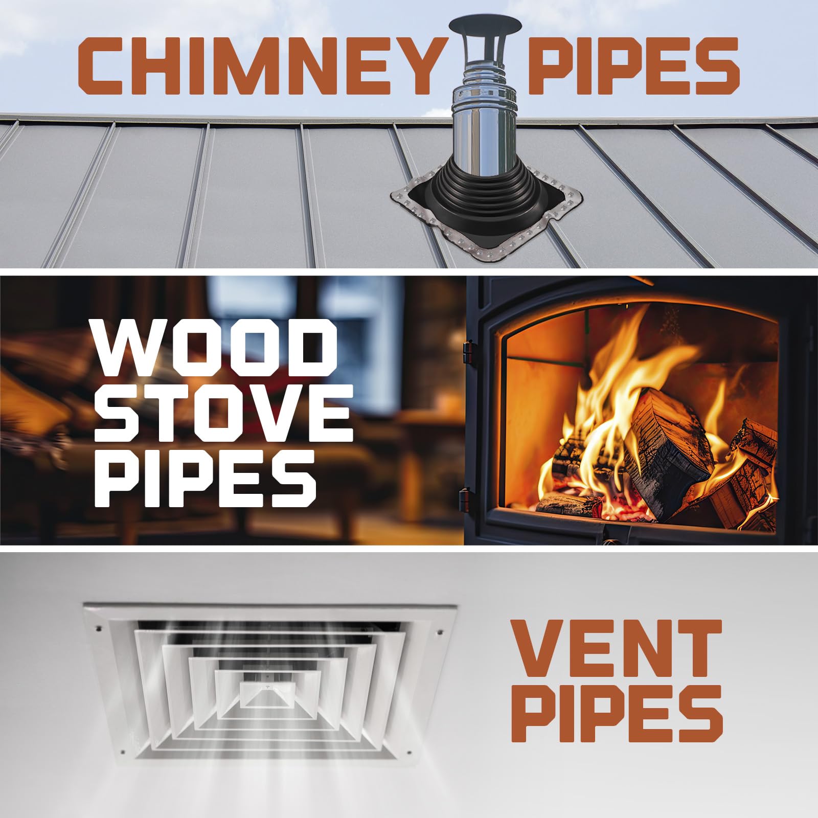 Wood Stove Flashing For Metal Roof Silicone Metal Roof Insulated Pipe