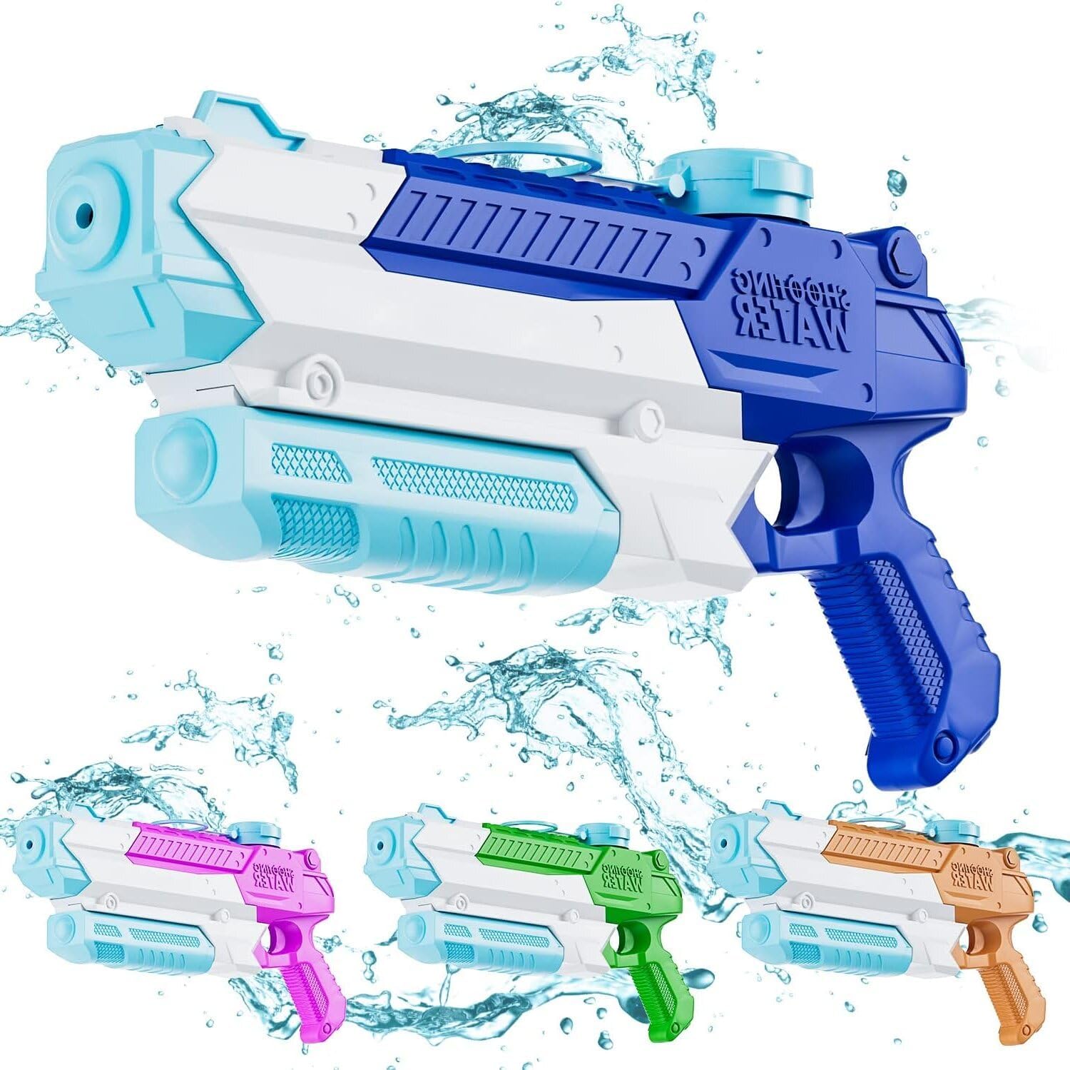 Amazon.com: Water Gun, Water Guns for Adults & Kids, 4 PCS 300CC Long ...