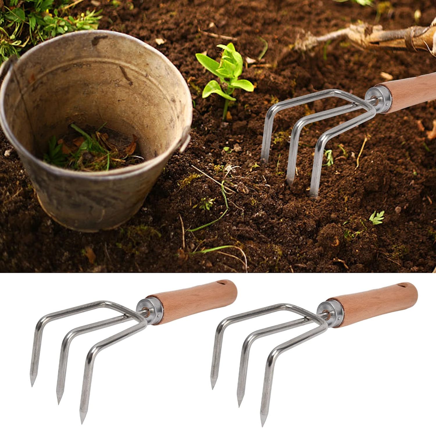 Amazon.com : Hand Rake, 2PCS Garden Claw Rake Garden Rake Hand Rake ...