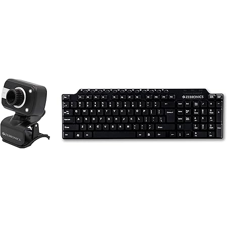 ZEBRONICS Zeb-Crystal Clear Web Camera with 3P Lens,Built-in Microphone ...