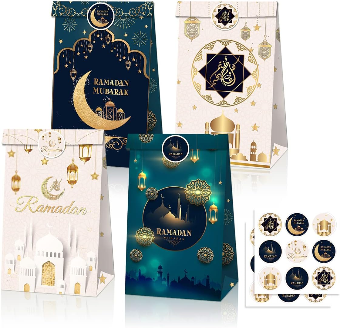 Ramadan Kraft Gift Bags Ramadan Paper Gift Bags Portable Party Bags ...