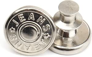 Amazon.co.jp: 2 Buttons Snap Fastener Metal Buttons for Clothing Jeans ...
