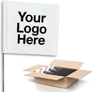 Amazon.com: Custom Marking Flags 1000 Pack - White - 4x5x15 Inch White ...