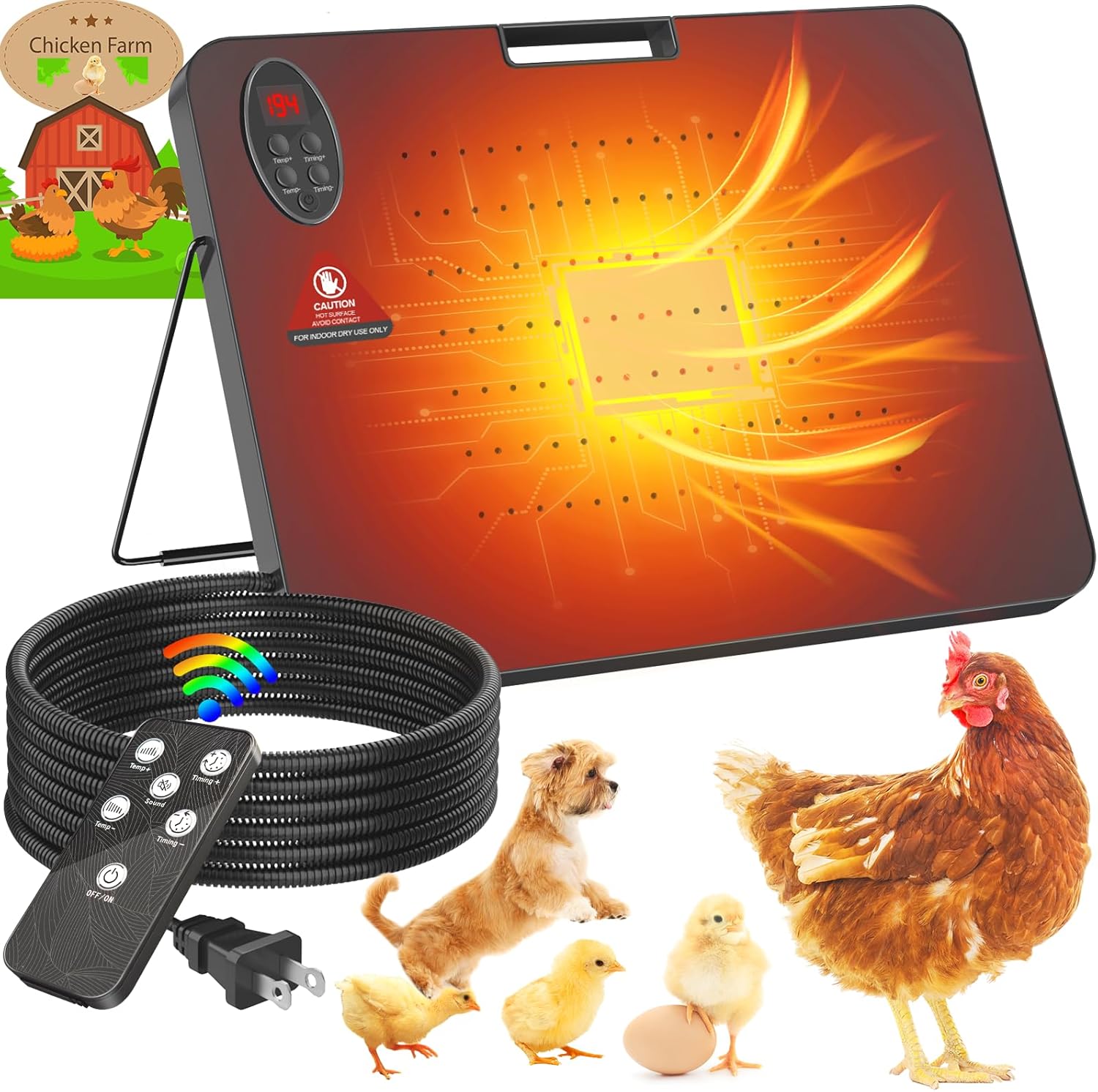 Amazon.com: Chicken Coop Heater for Winter,Radiant Heat Panel with ...