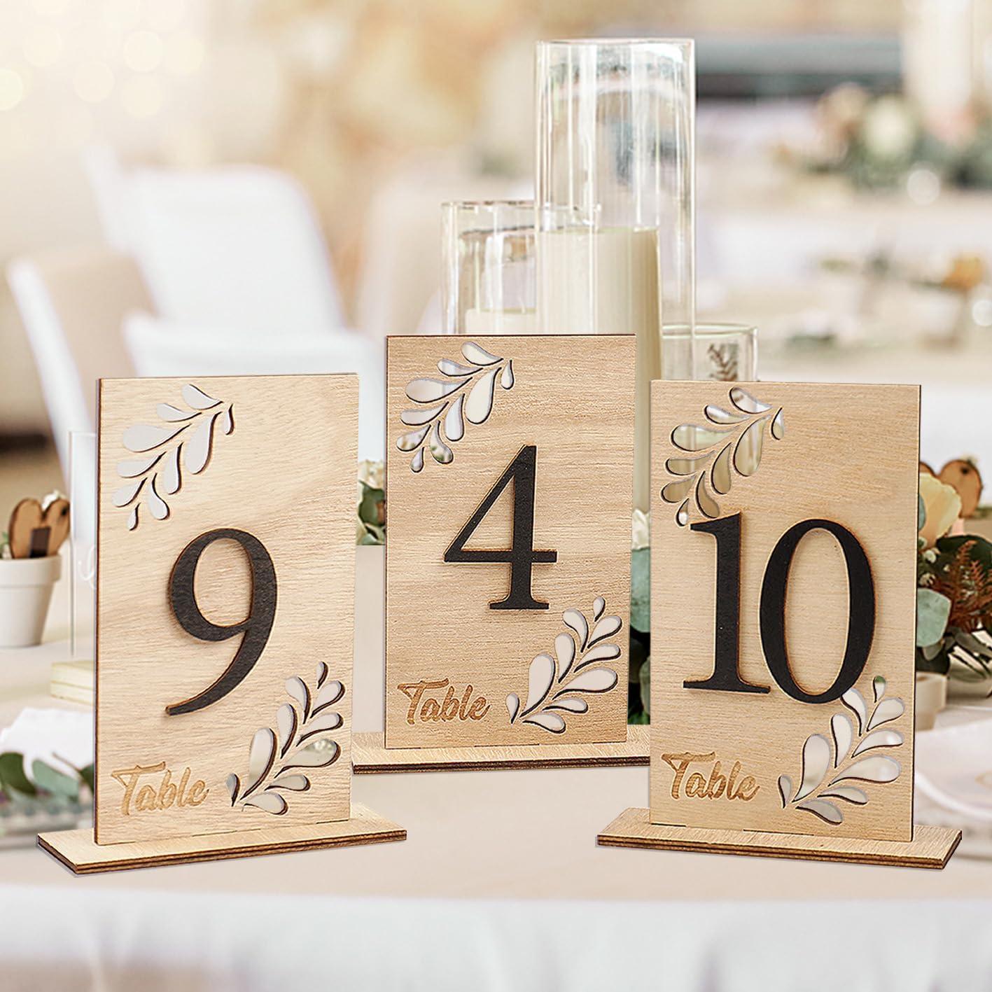 Amazon.com: Wedding Table Numbers 1-20 Wooden Table Numbers for Wedding ...