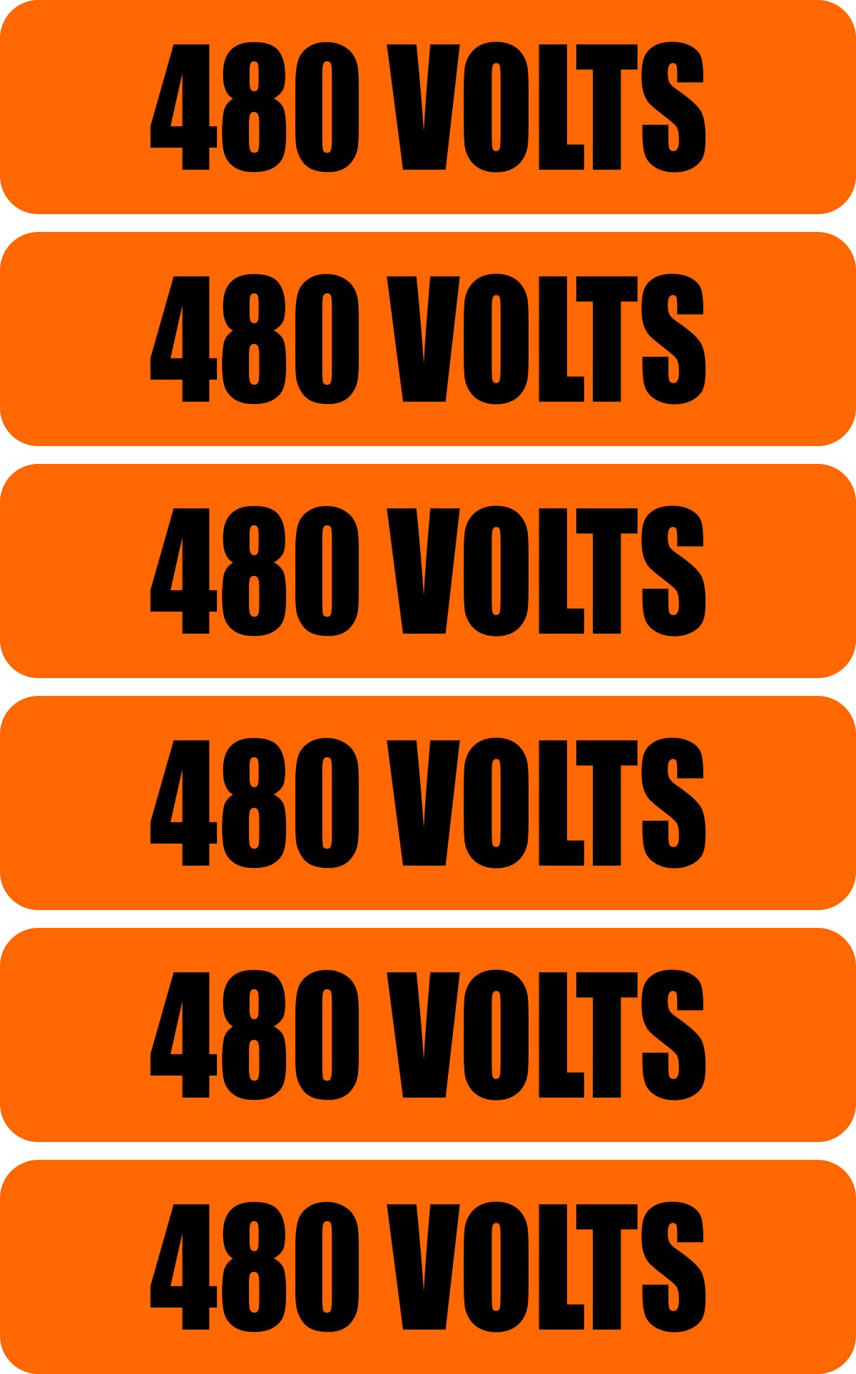 Amazon.com: 480 Volts Voltage & Conduit Markers 10 Year Premium ...
