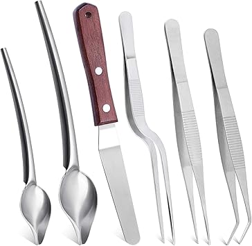 Amazon.com: Cridoz 6 Pcs Stainless Steel Kitchen Cooking Tweezers ...