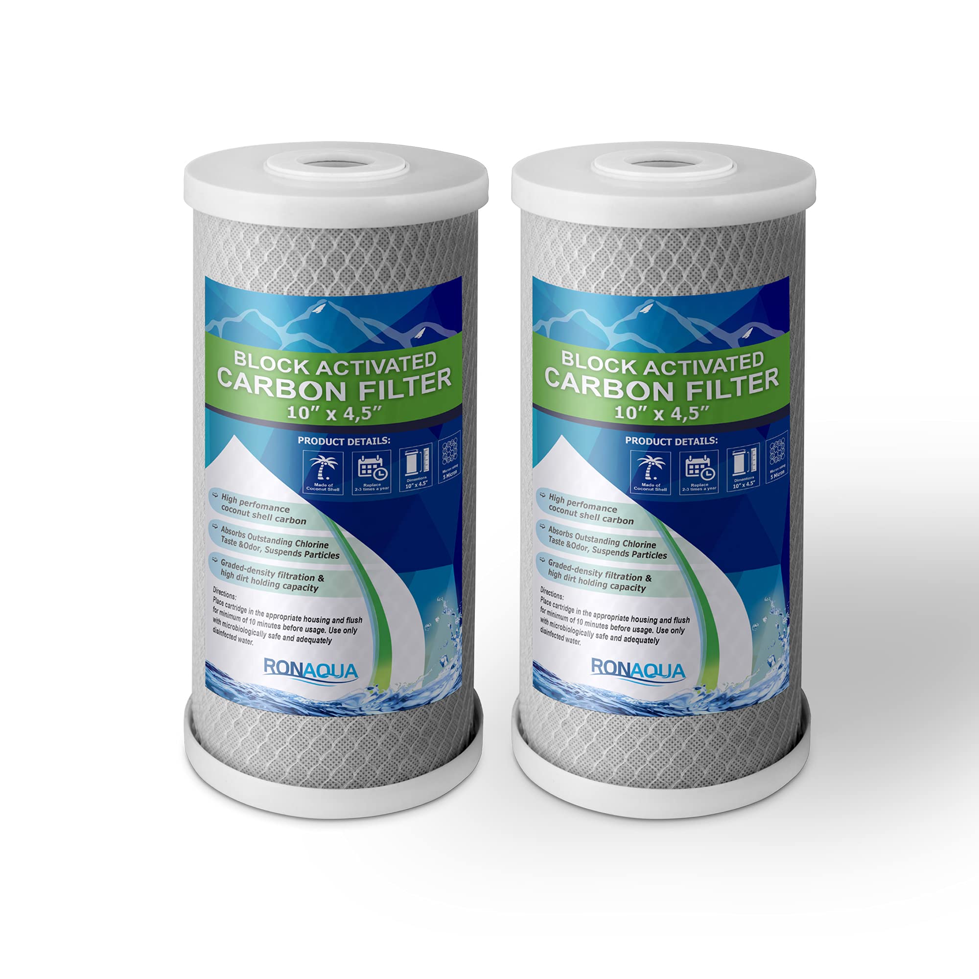 Snapklik.com : Big CTO Carbon Block Water Filters 4.5" X 10" Whole ...