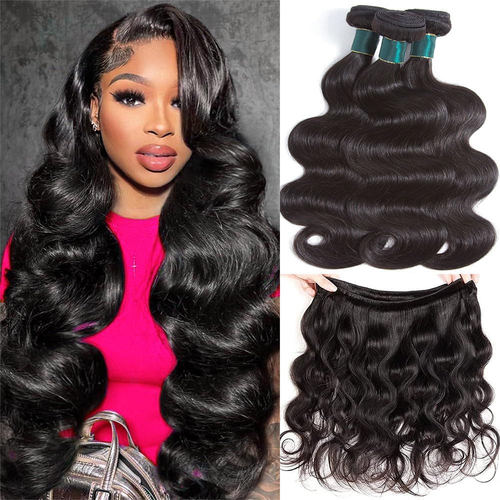 Amazon.com : Human Hair Bundles 10A Top Grade Body Wave Bundles 100% ...