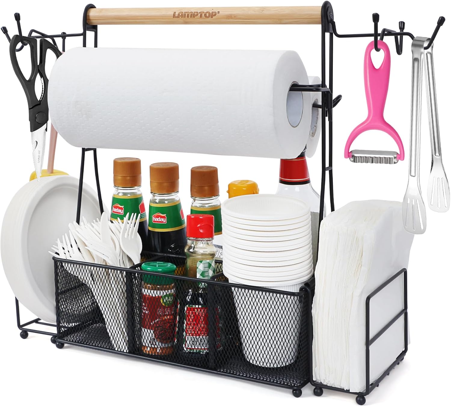 Amazon.com - LAMPTOP Multi-Functional Storage Rack, Utensil Holder ...