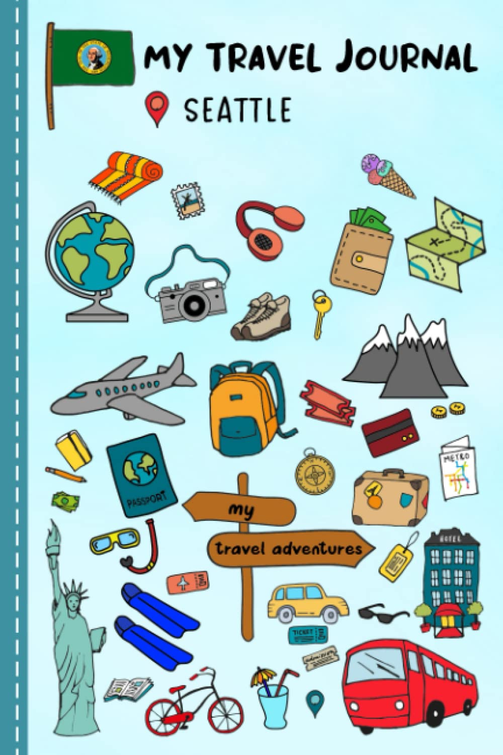 Travel Journal For Kids Seattle: Travel Adventure Diary For Children ...