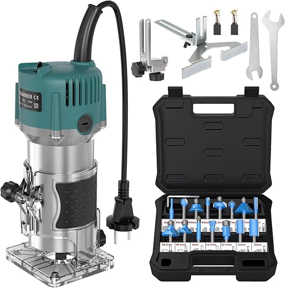 Yofuly Wood Palm Router Tool, 220V 800W Electric Hand Router Trimmer ...