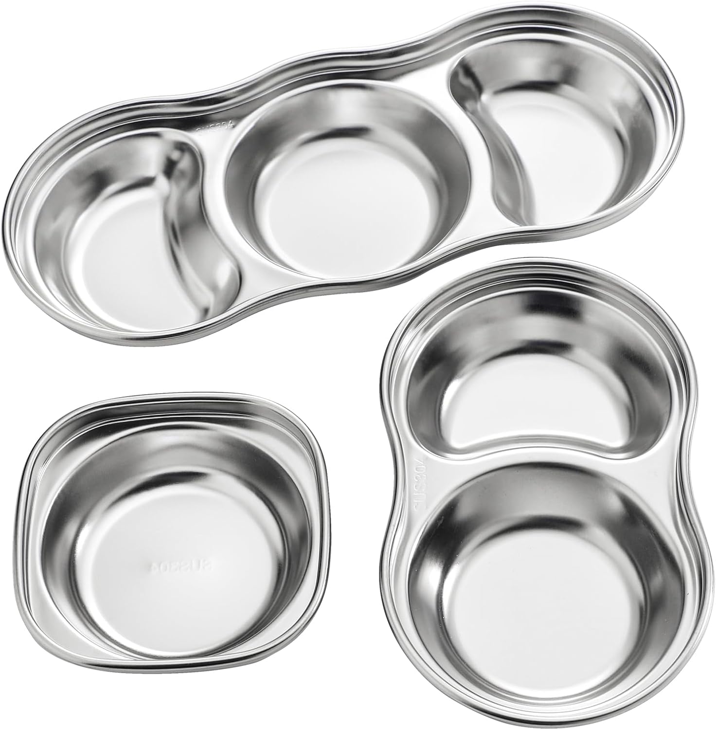 Amazon.com | CHWAIKA Soy Sauce Dish Stainless Steel Dipping Bowls Set ...