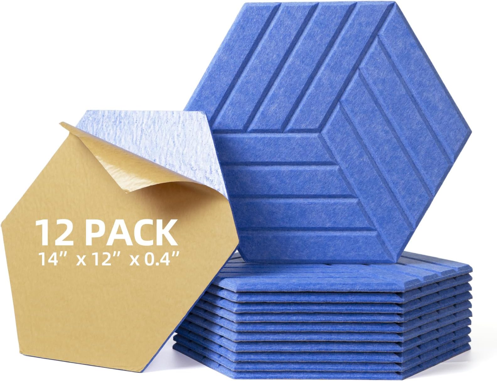Amazon.com: KOIGO 12 Pack Hexagon Acoustic Panels Self Adhesive - 14" X ...