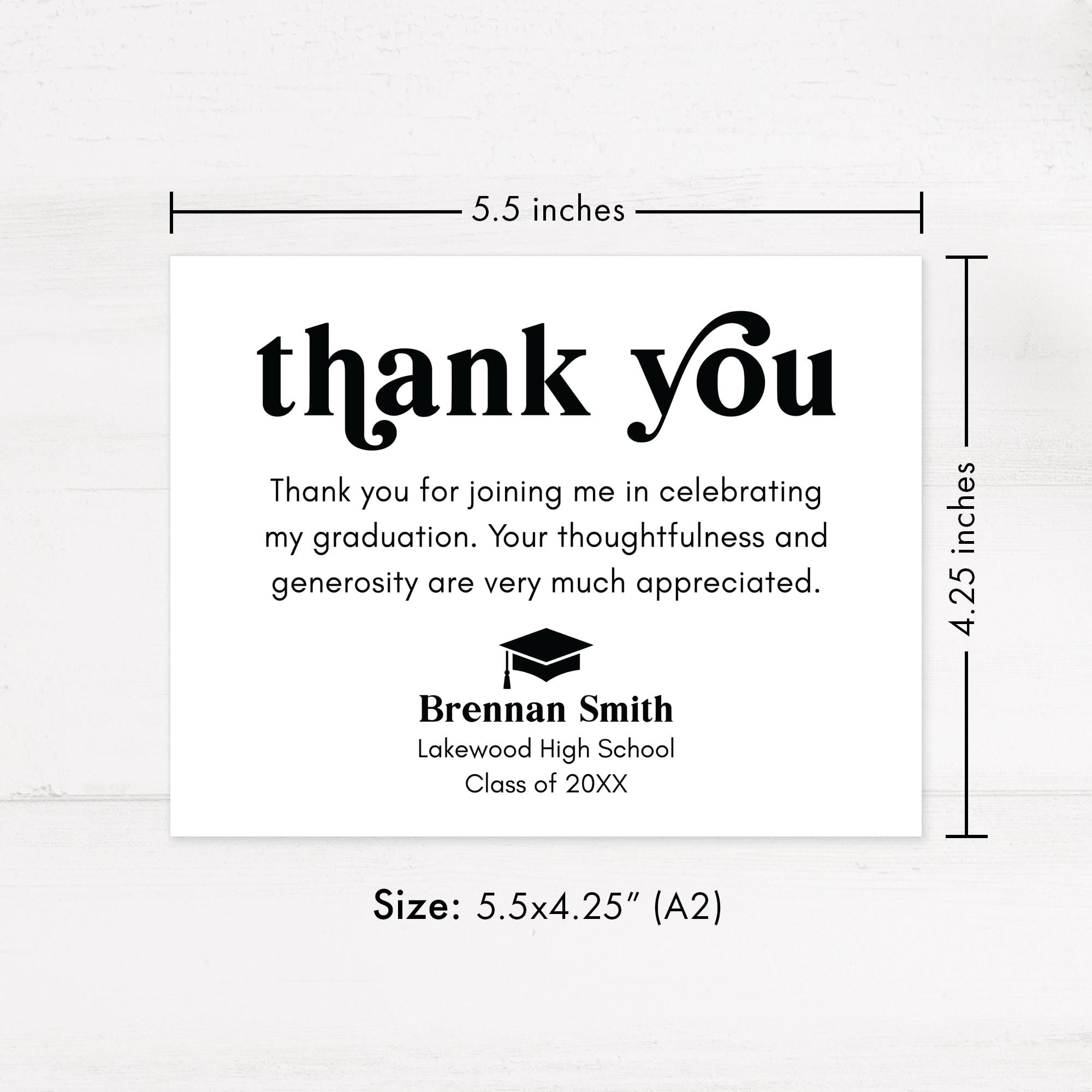 Graduation Thank You Wording Samples Cheers For A Great Year Thank You