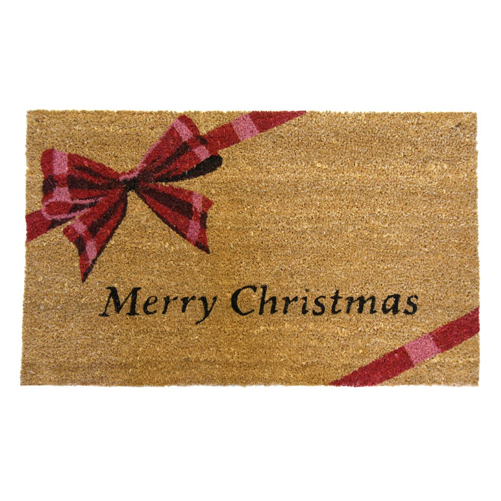 Amazon.com : Rubber-Cal "A Gift! Merry Christmas Doormat" Decorative ...