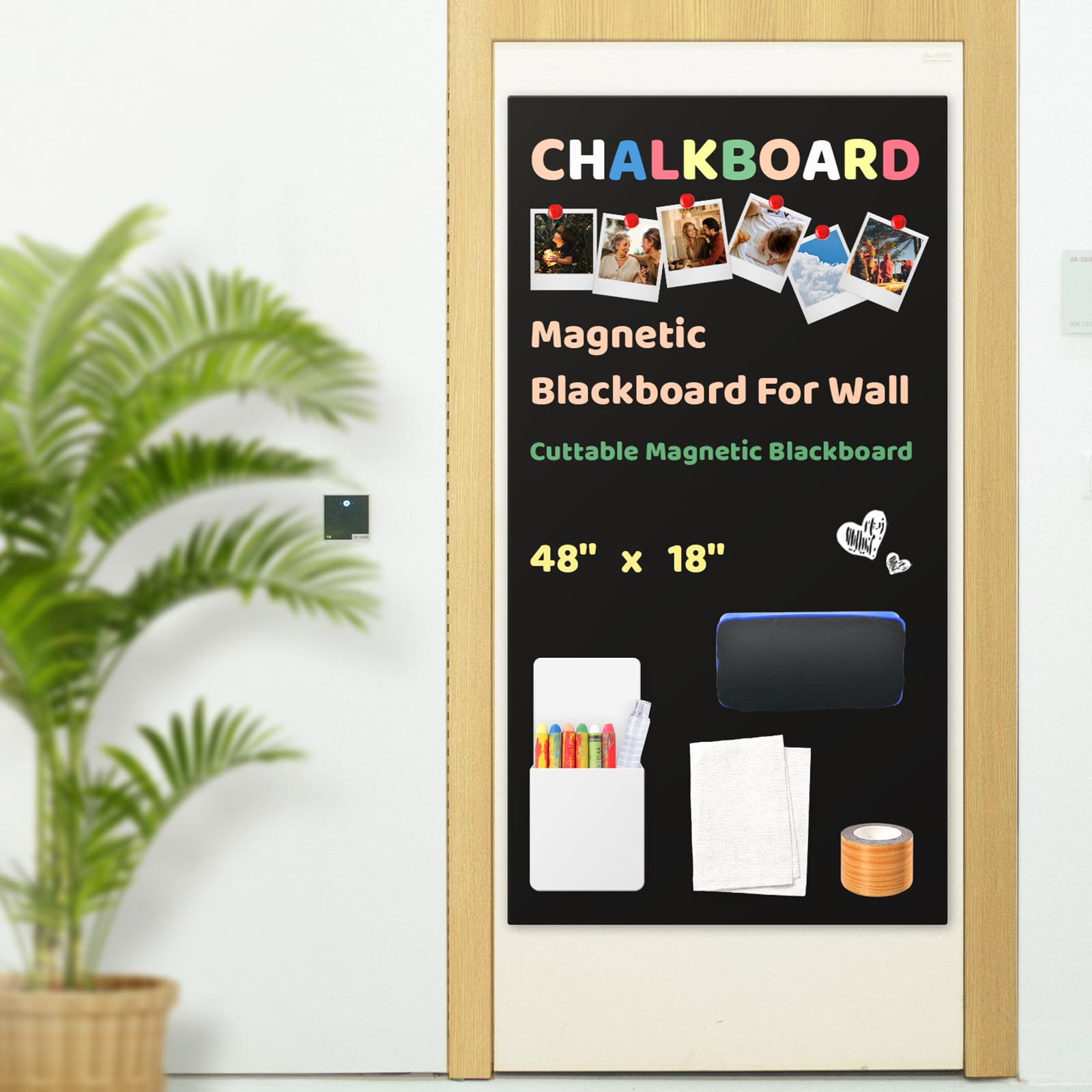 Magnetic Chalkboard Sheets U Brands Magnetic Chalkboard 14.67"