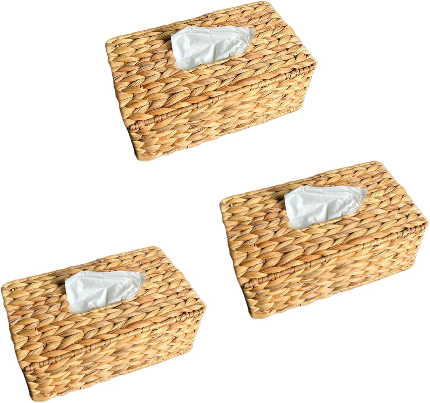 Amazon.com: Seagrass Tissue Box Cover, Square Rectangular Wicker Rattan ...