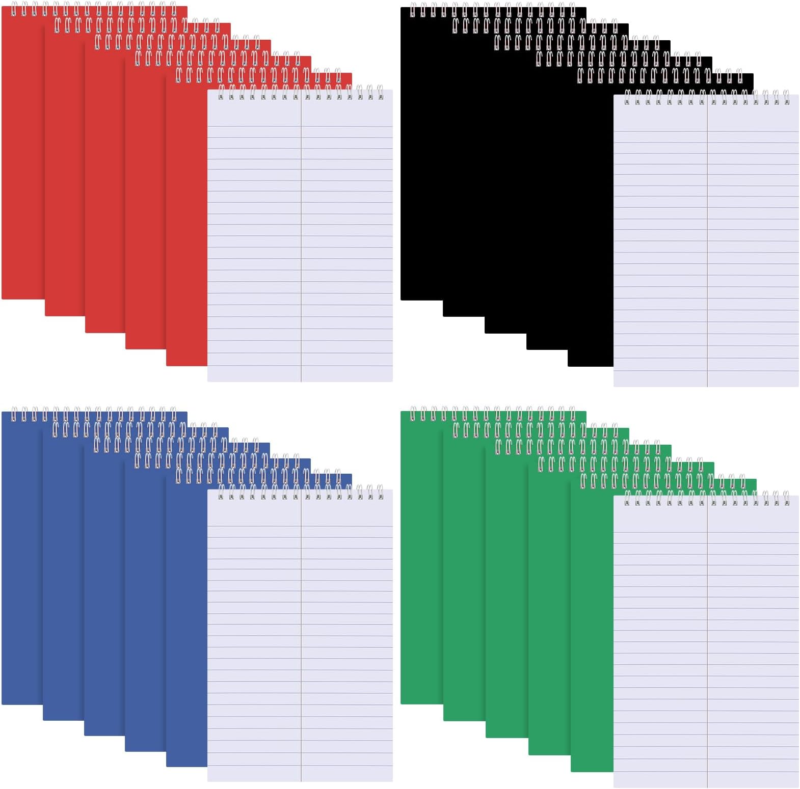 Amazon.com : Teling 24 Pack Spiral Steno Pads 6 x 9 Inch, 80 Sheets ...