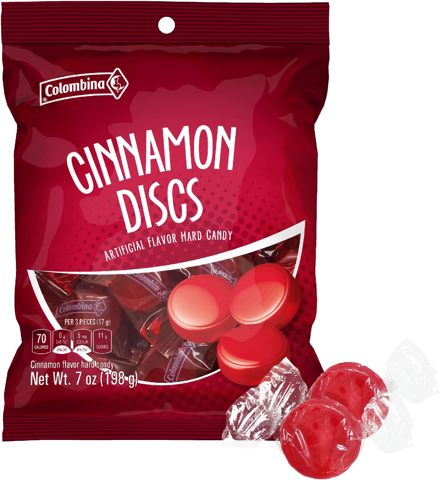 Amazon.com: Colombina Cinnamon Discs - Artificial Flavor Hard Bulk ...