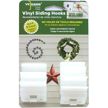 Amazon.com: Aminigram 24-Pack Vinyl Siding Hooks Hanger, Heavy Duty ...