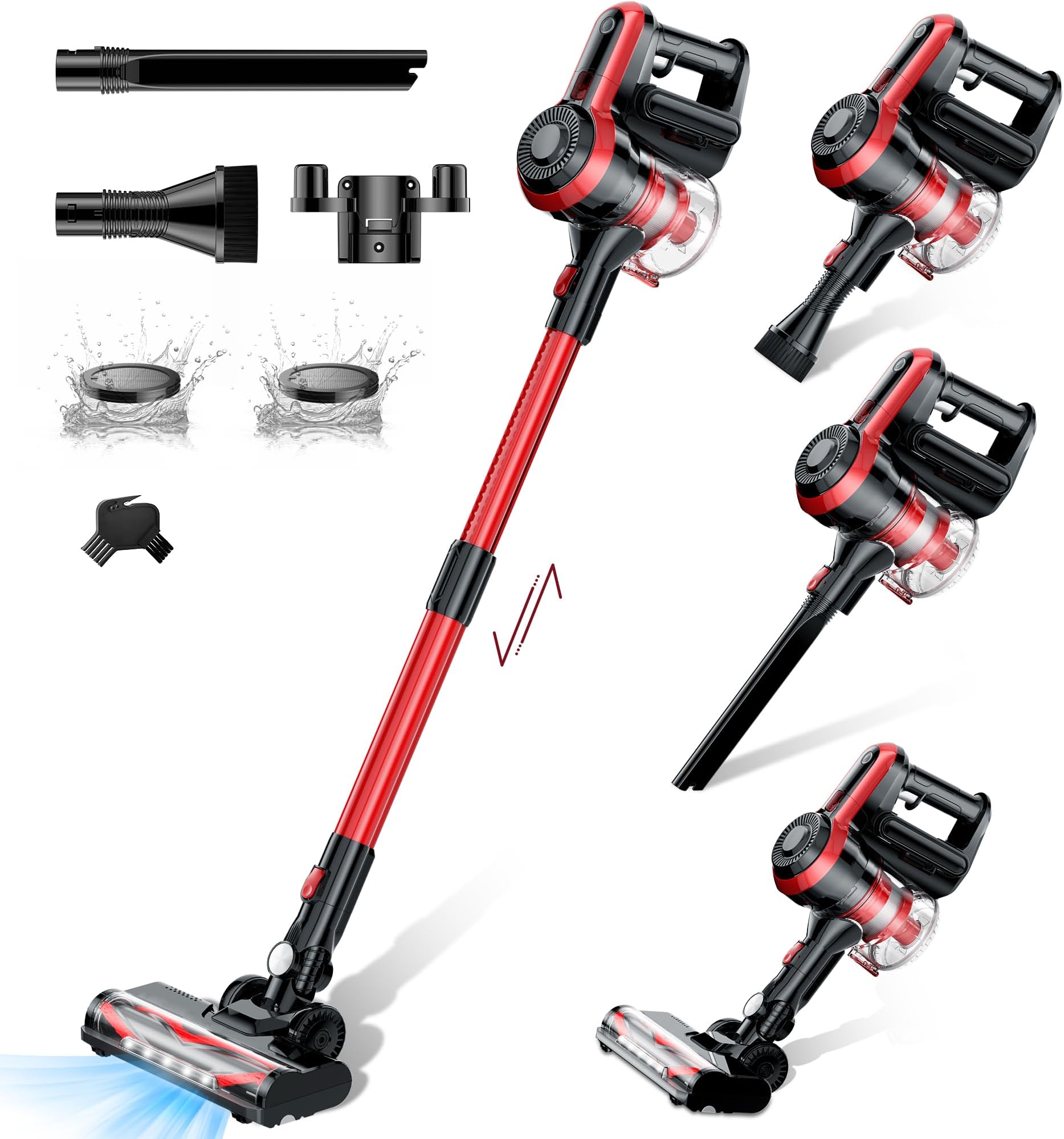 Amazon.de: Micol Akku Staubsauger, 25KPa Staubsauger Kabellos, Bis zu ...