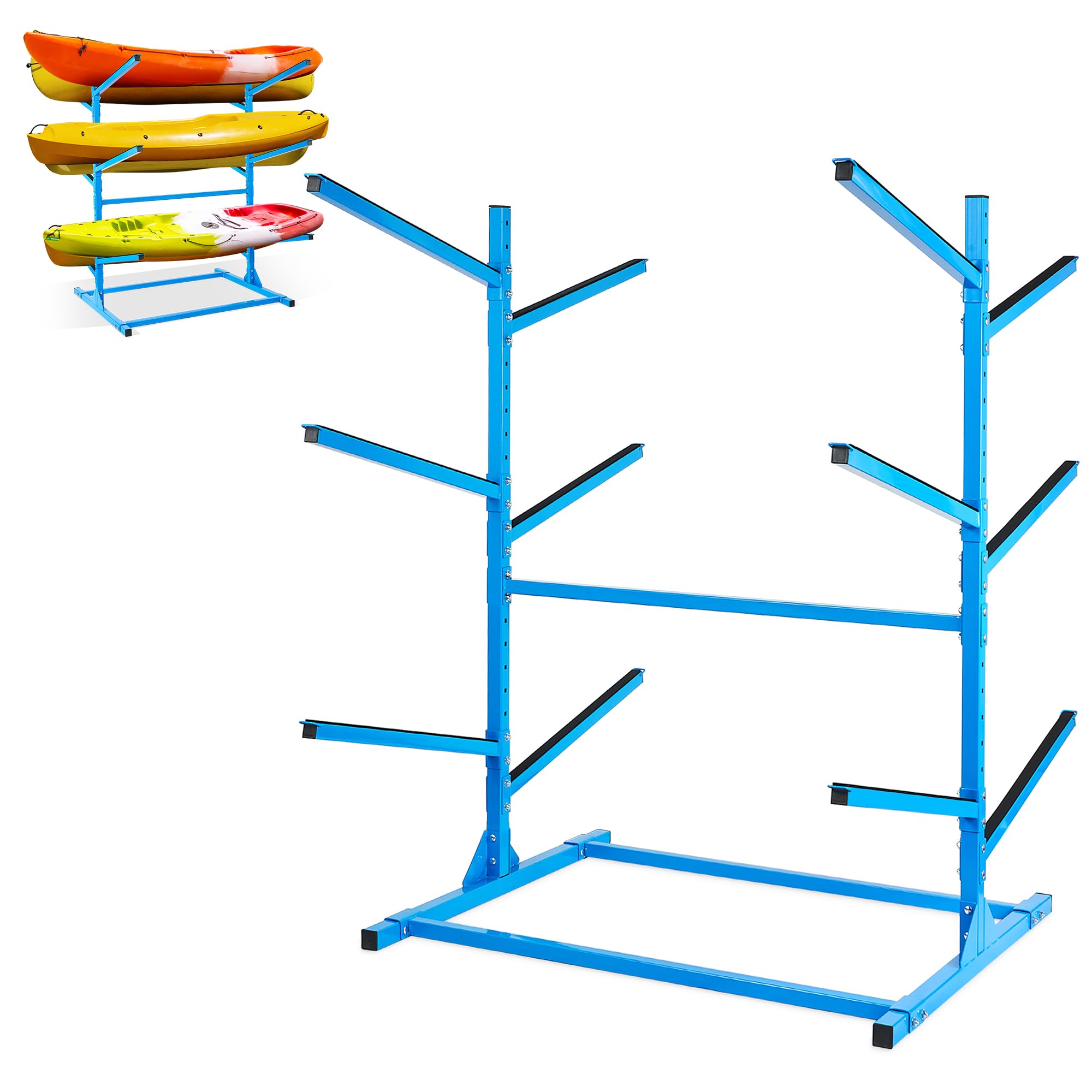Snapklik.com : Freestanding Kayak Storage Rack 3 Levels, Adjustable ...