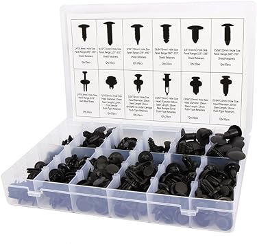 Amazon.com: SunplusTrade 240 Pcs Bumper Clips Car Clips Plastic Rivets ...