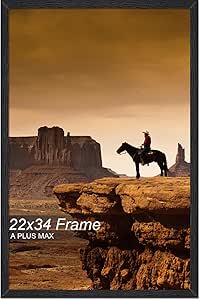Amazon.com - A PLUS MAX 22x34 Picture Frame, Black Engineered Wood ...