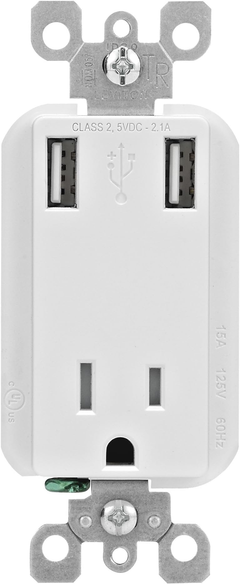 EATON TR7741W-BOX USB Charger with Single Tamper Resistant Receptacle ...