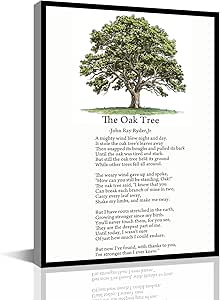 Amazon.com: The Oak Tree Poem Wall Art Motivational Poster The Oak Tree ...