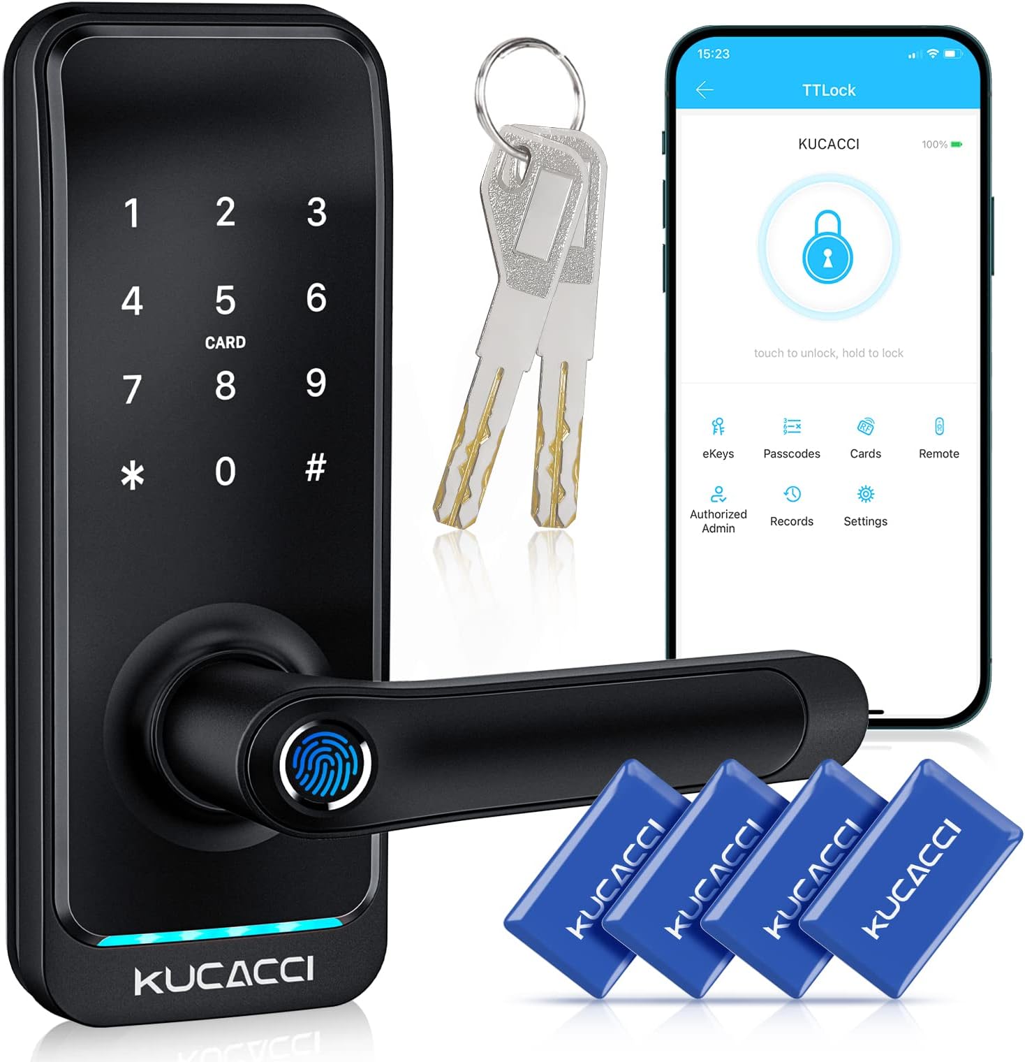Amazon.com: Keypad Smart Door Lock with Handle: Kucacci Keyless Entry ...