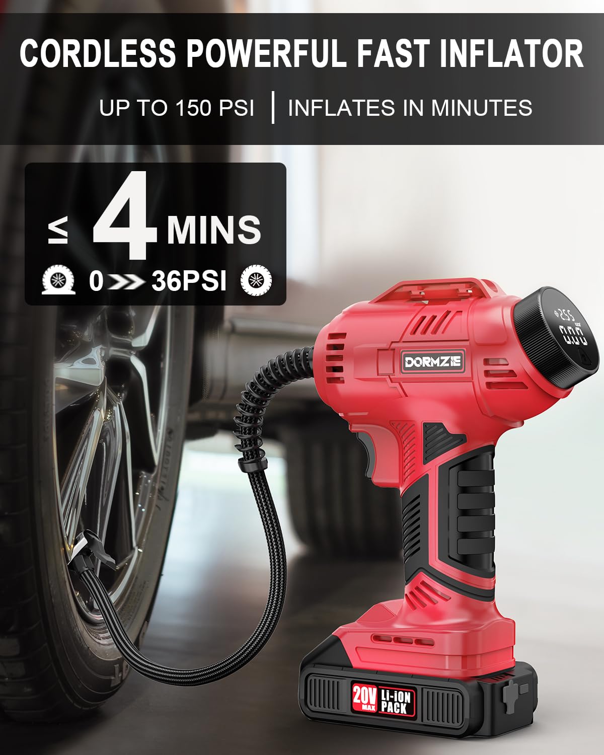 Snapklik.com : Tire Inflator Portable Air Compressor, 150 PSI Handheld ...
