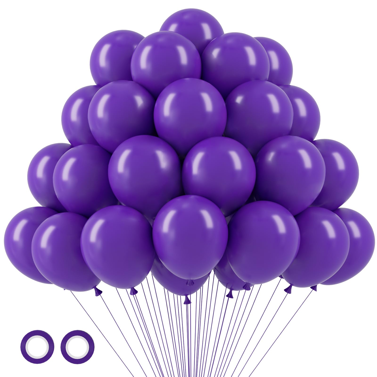 Amazon.com: Voircoloria 105pcs Dark Purple Balloons 12inch Party Latex ...