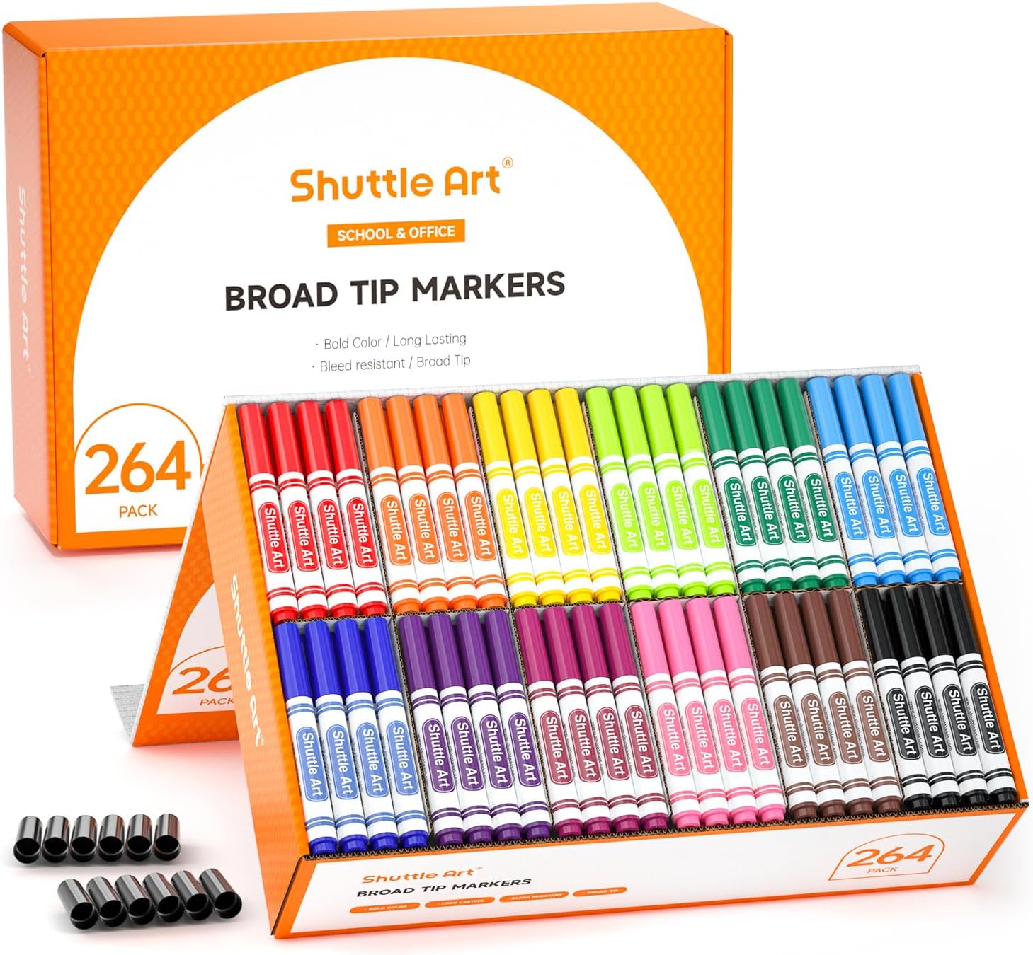 Amazon.com: Shuttle Art 264 Pack Washable Markers, 12 Assorted Colors ...