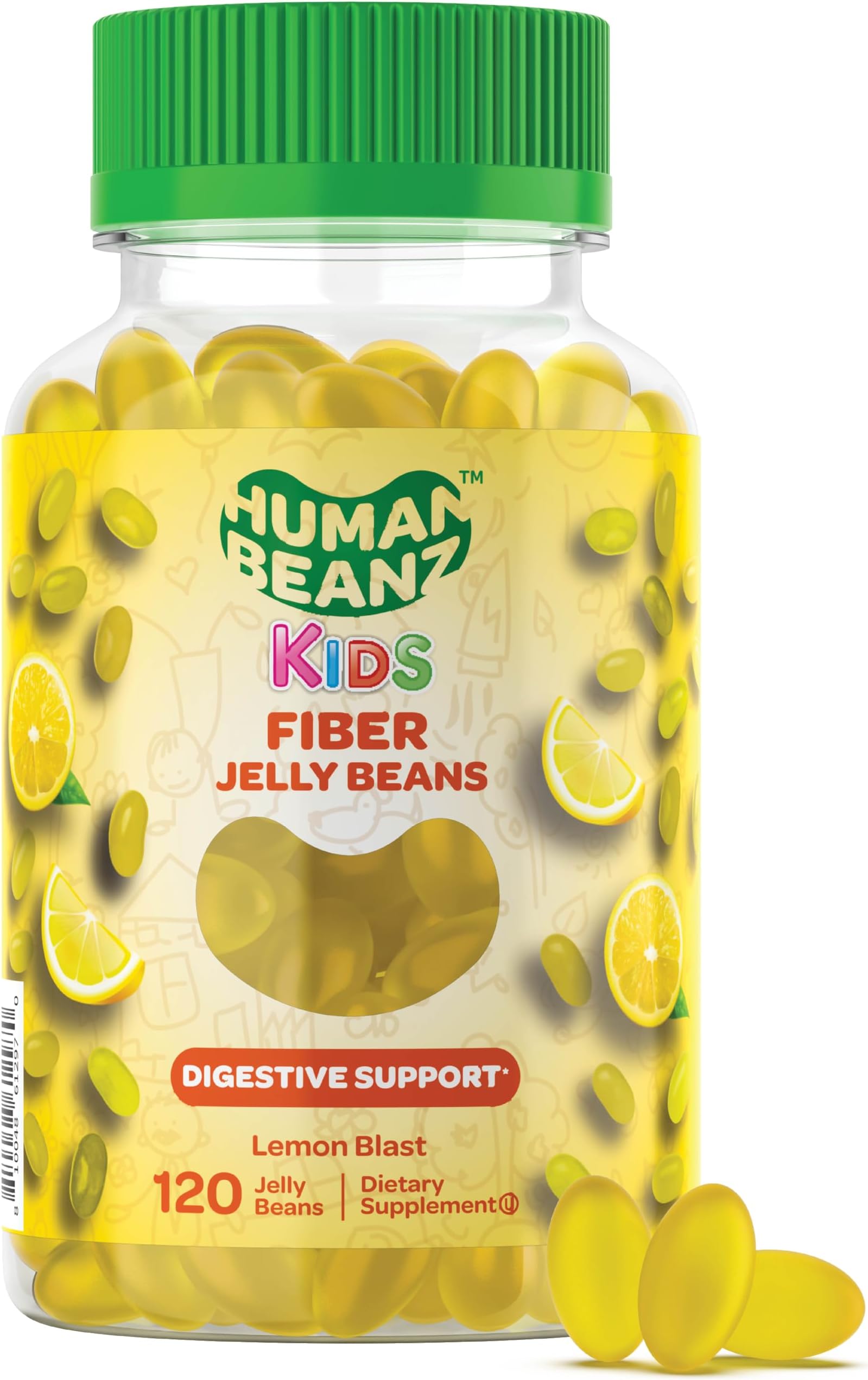 Amazon.com: Human Beanz Fiber Jelly Bean Gummies for Kids, Fiber ...