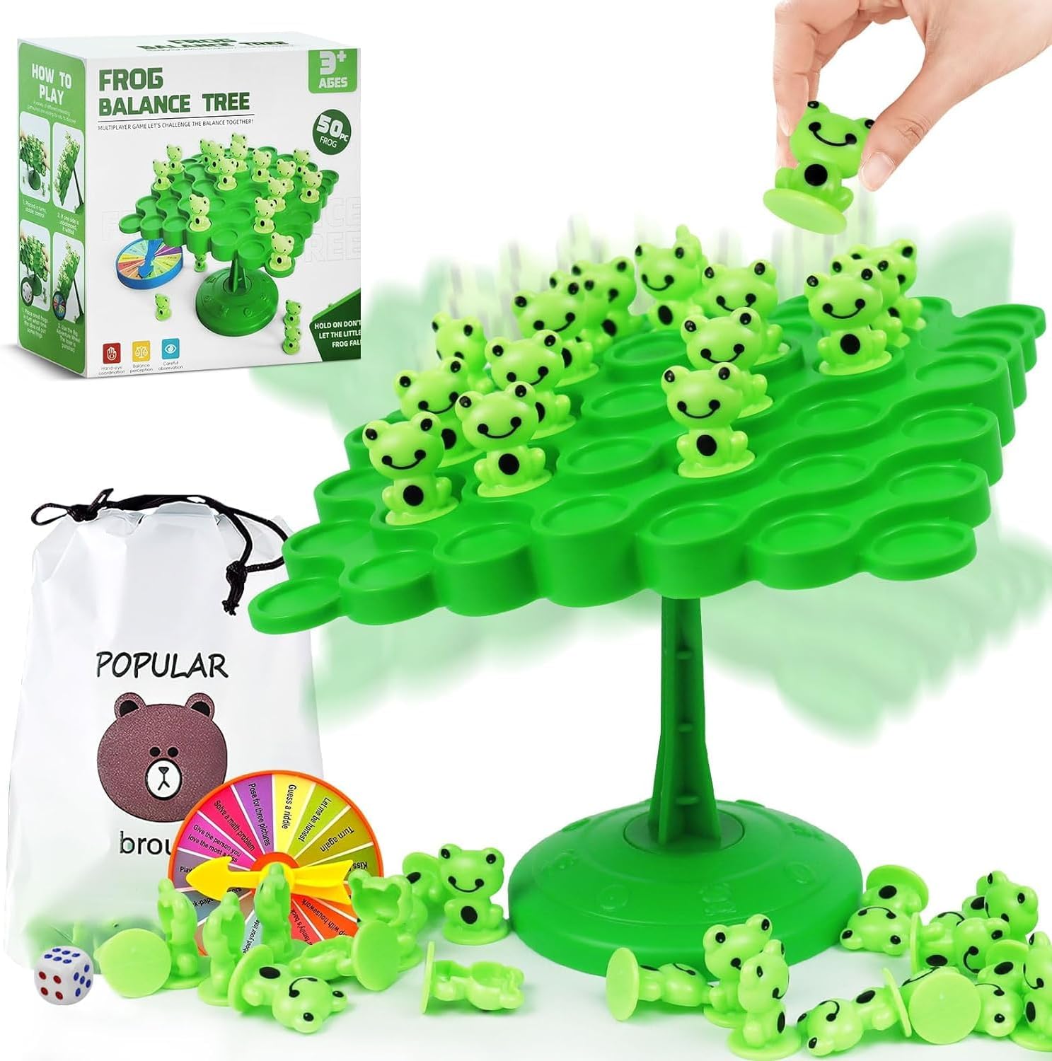 Frog Games for Kids,Stacking Games Toy Panda Swing Stack Balance Game ...
