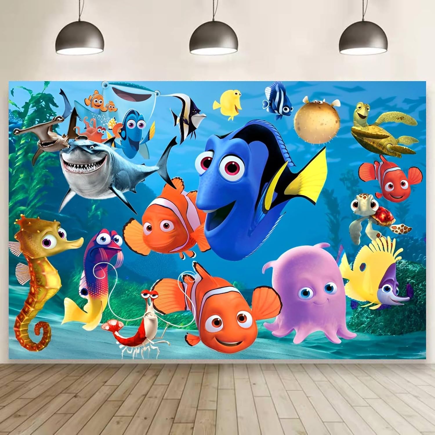 Finding Nemo & Dory Birthday Decorations - Happy Birthday Banner ...