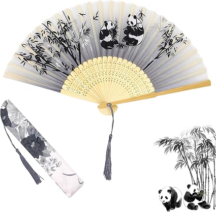 Grantop Folding Hand Fans, Handheld Folding Bamboo Fan for Women ...