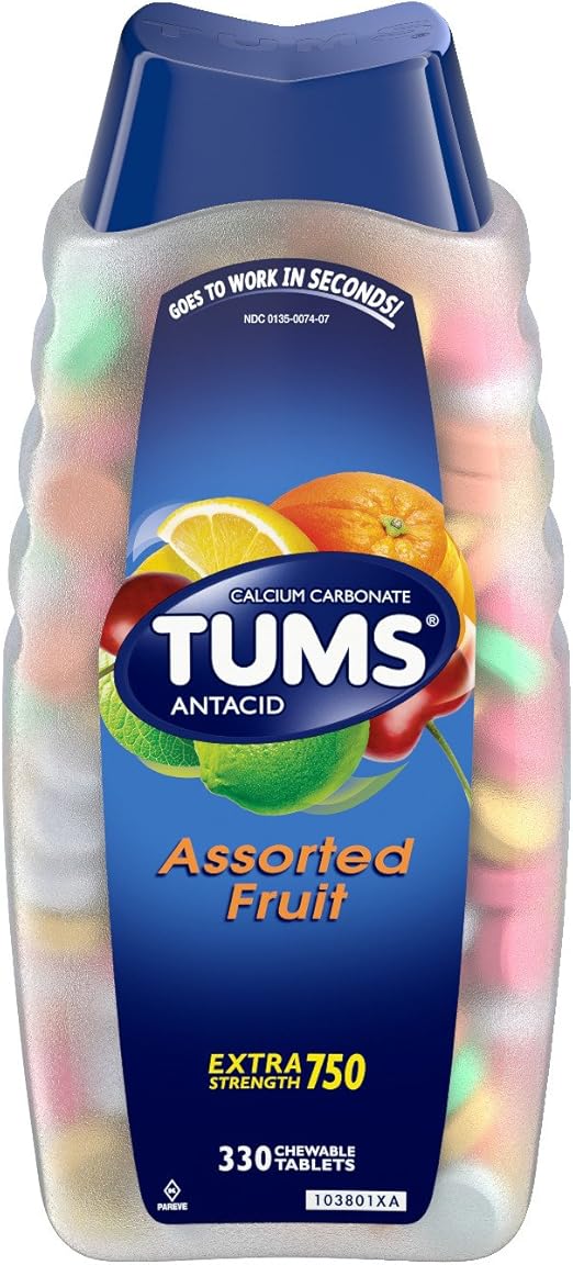 Amazon.com: TUMS Extra Strength Antacid Tablets for Chewable Heartburn ...