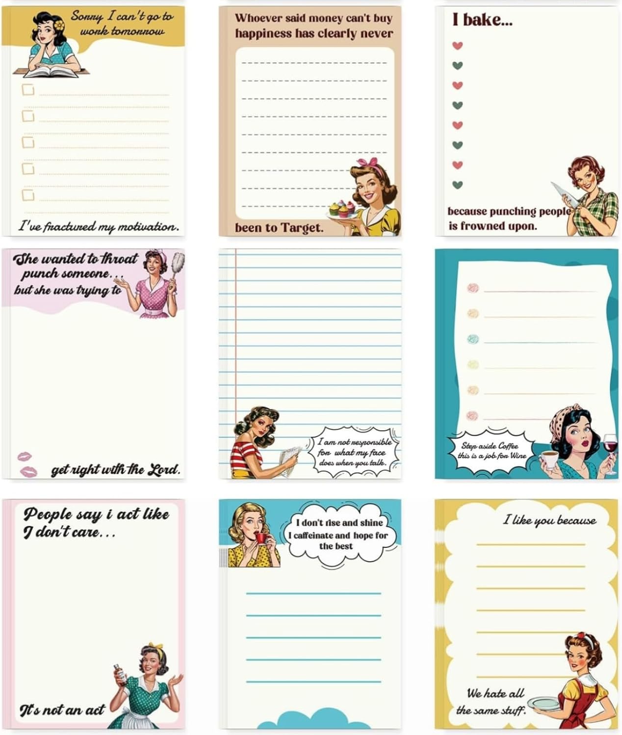 Amazon.com : 450PCS Funny Sticky Notes Gifts - 9 Pack Funny Sticky ...