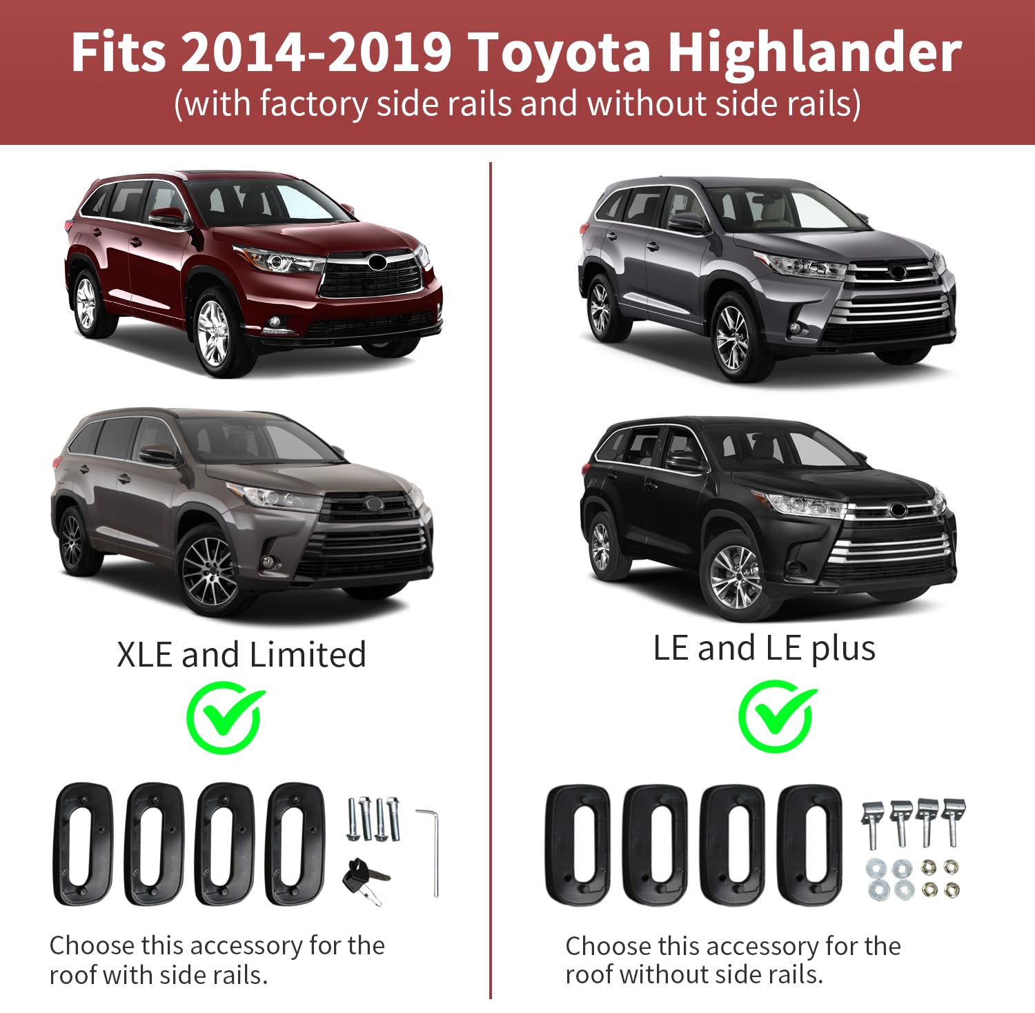 Roof Rack For Roof Rack Cross Bars For 2014-2019 Toyota Highlander ...