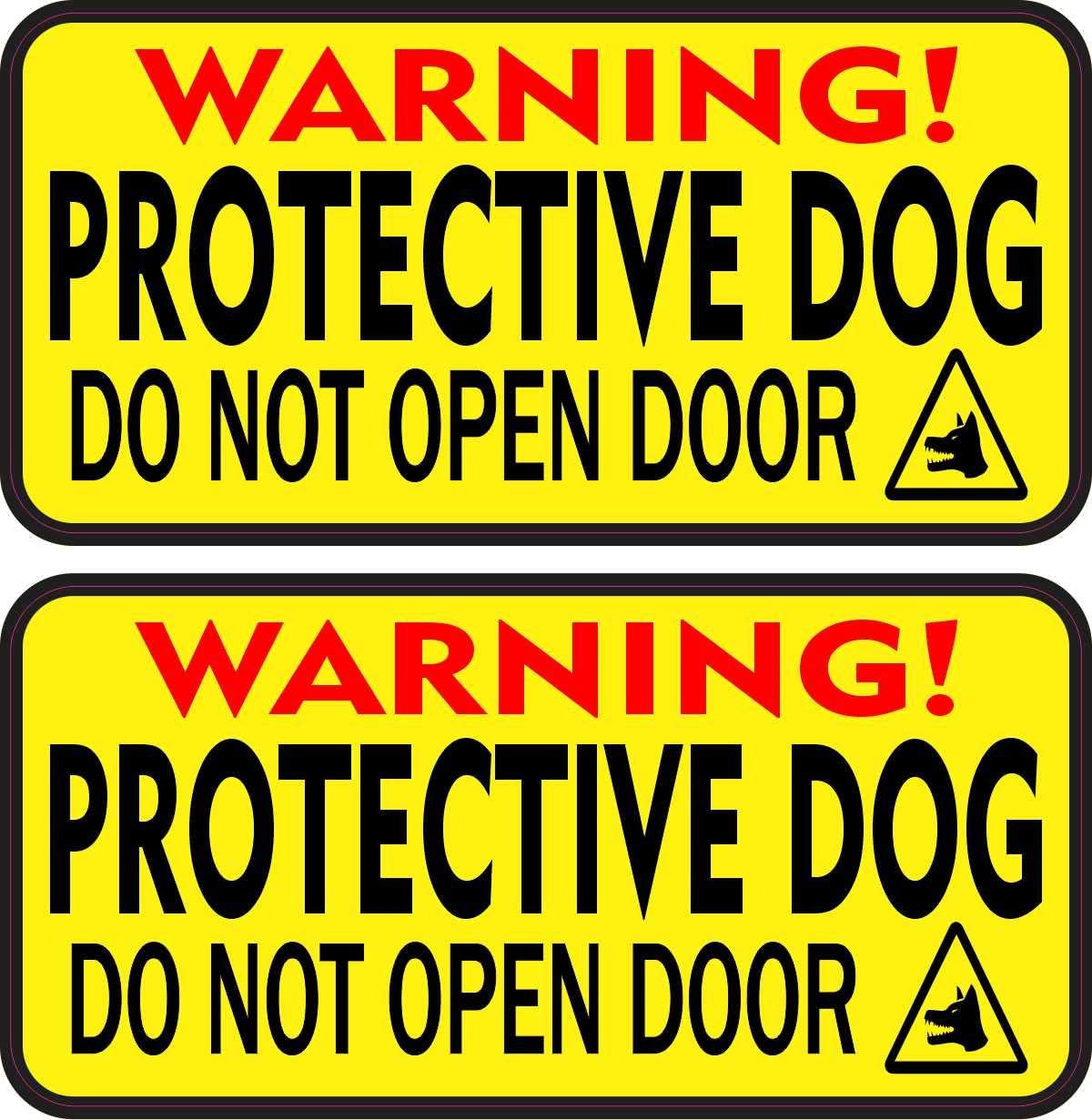 Amazon.com: StickerTalk Do Not Open Door Protective Dog Vinyl Stickers ...