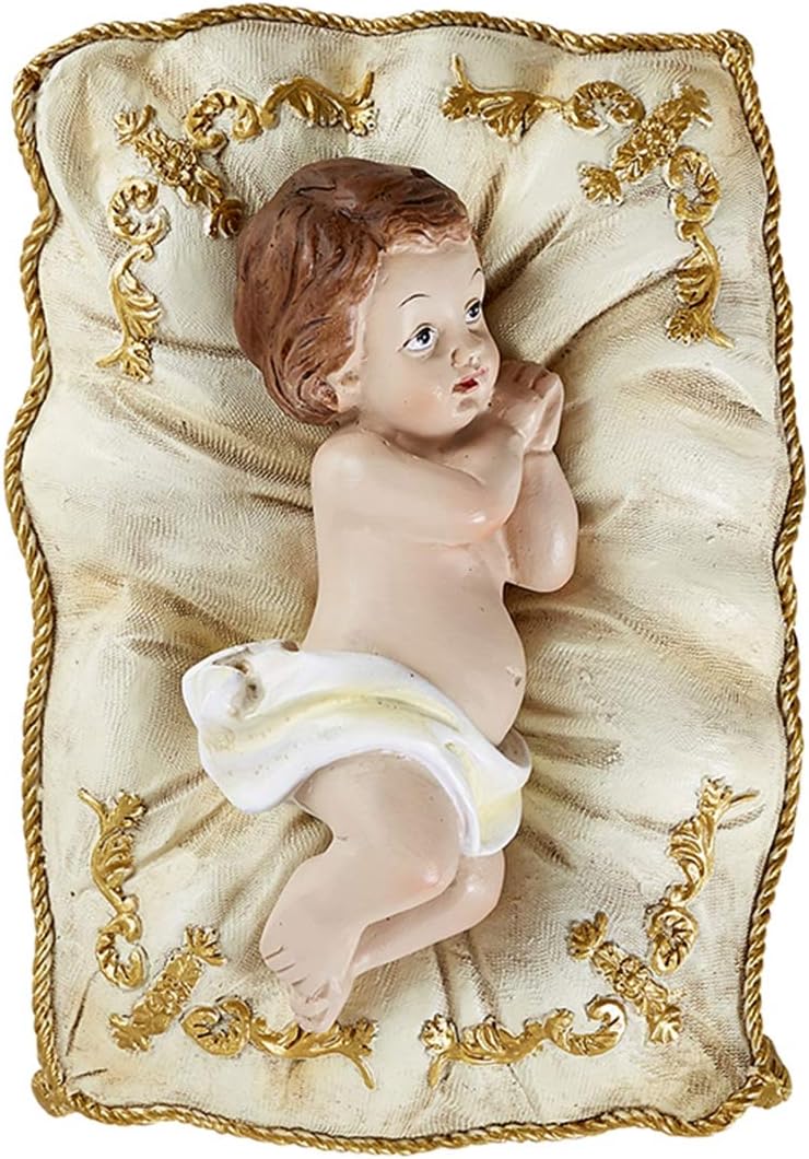 Amazon.com: Toyvian Baby Jesus Figurine, Resin Baby Jesus Figurine in ...