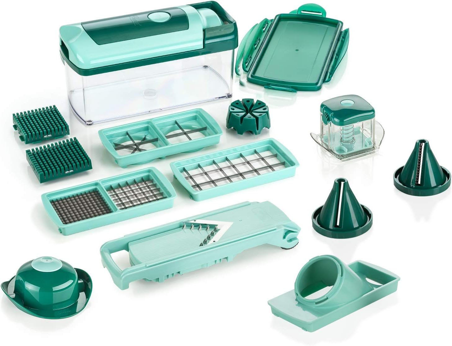 Genius Nicer Dicer Fusion | 10 Pieces | Emerald Green | All Slicer ...