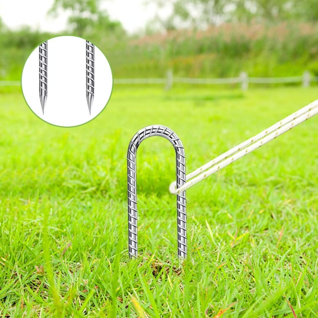 Snapklik.com : Ground-Stakes-Heavy-Duty-12-Inch, J Hook Rebar Stakes ...