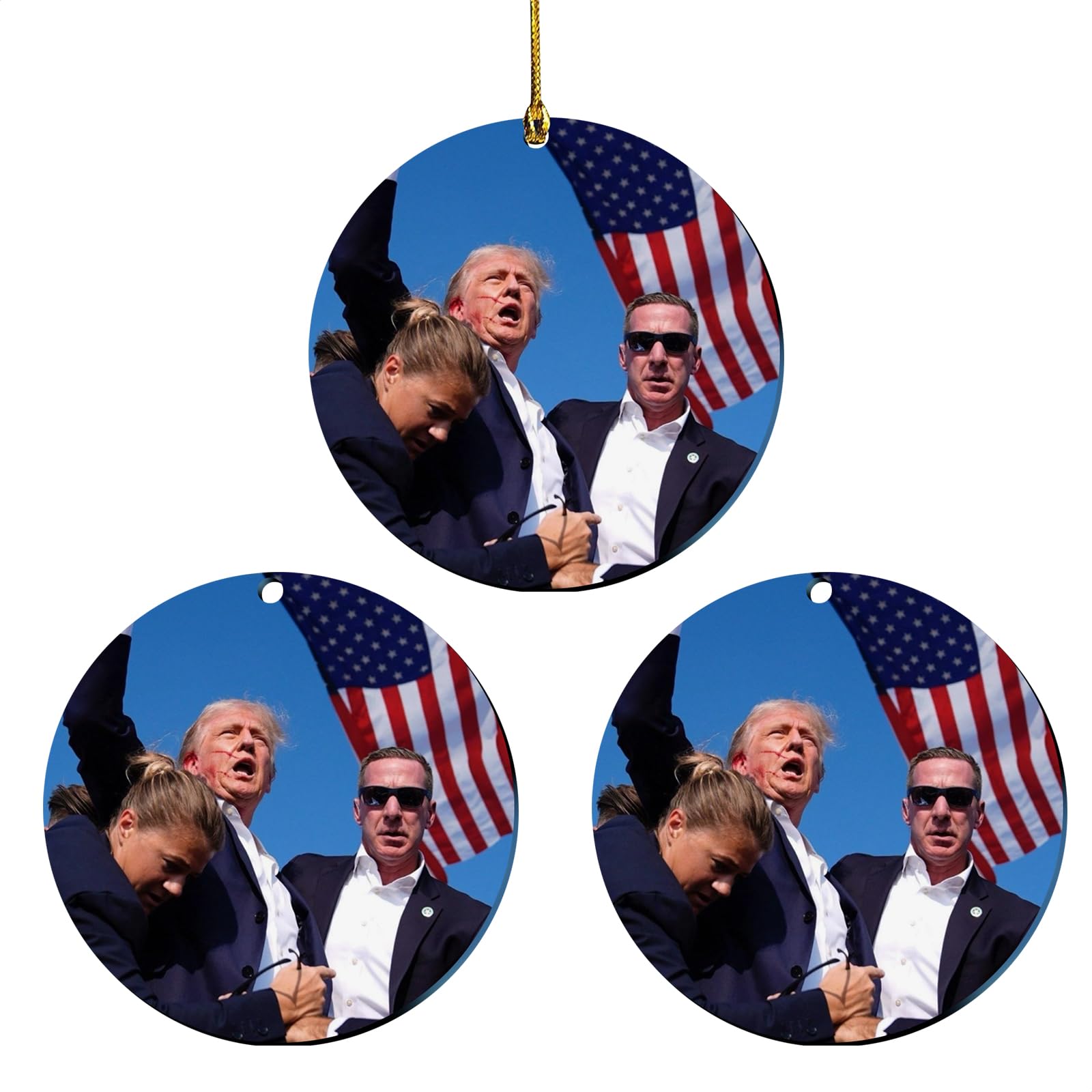 Amazon.com: Trump Shooting Hanging Decor, [3 PCS] Donald Trump ...